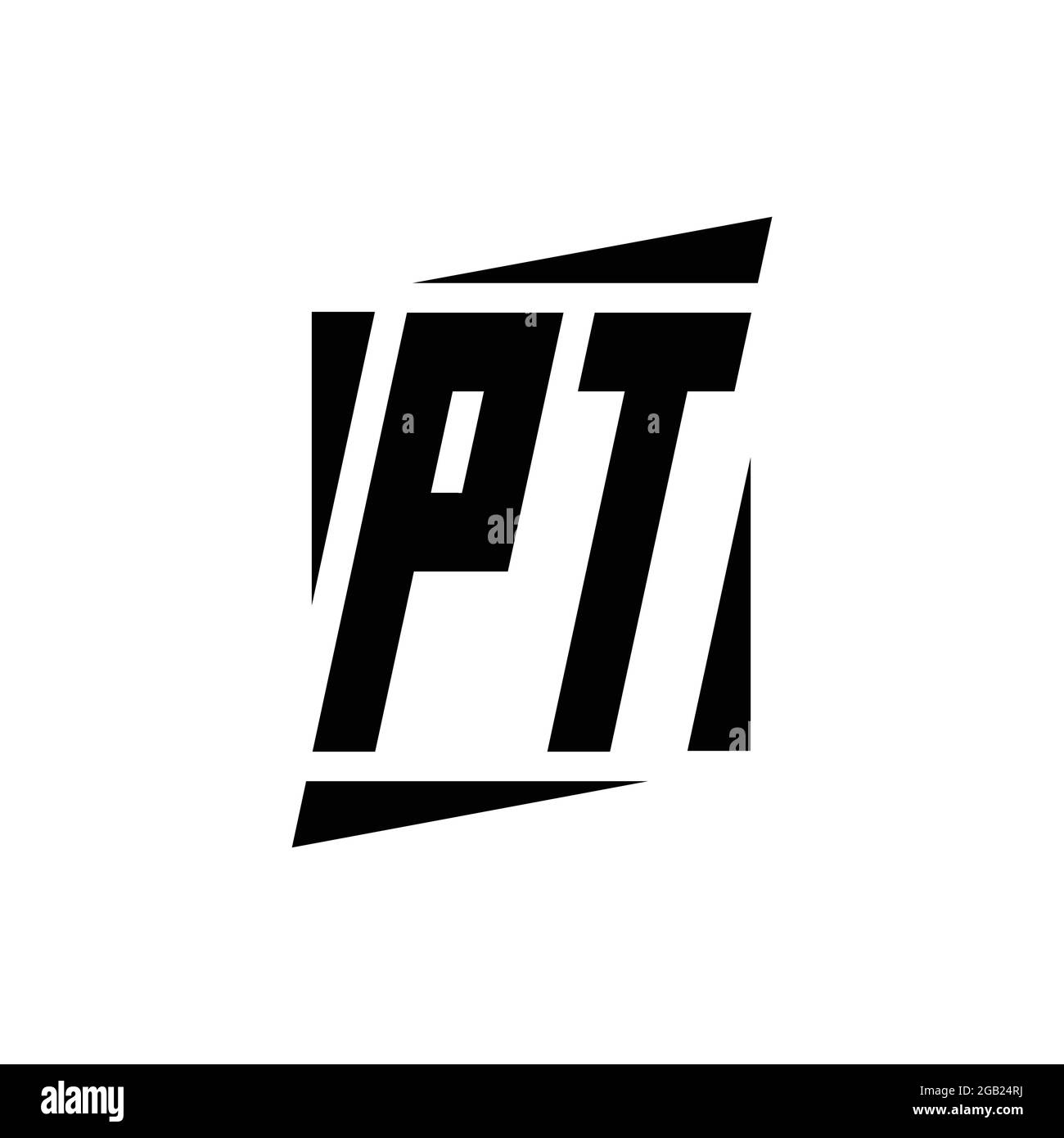 PT Logo monogram with modern style concept design template isolated on ...