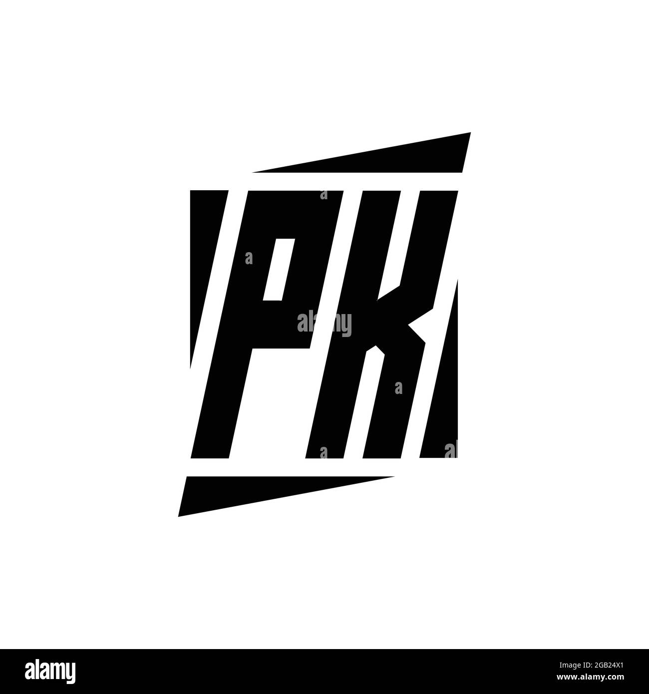 PK Logo monogram with modern style concept design template isolated on ...