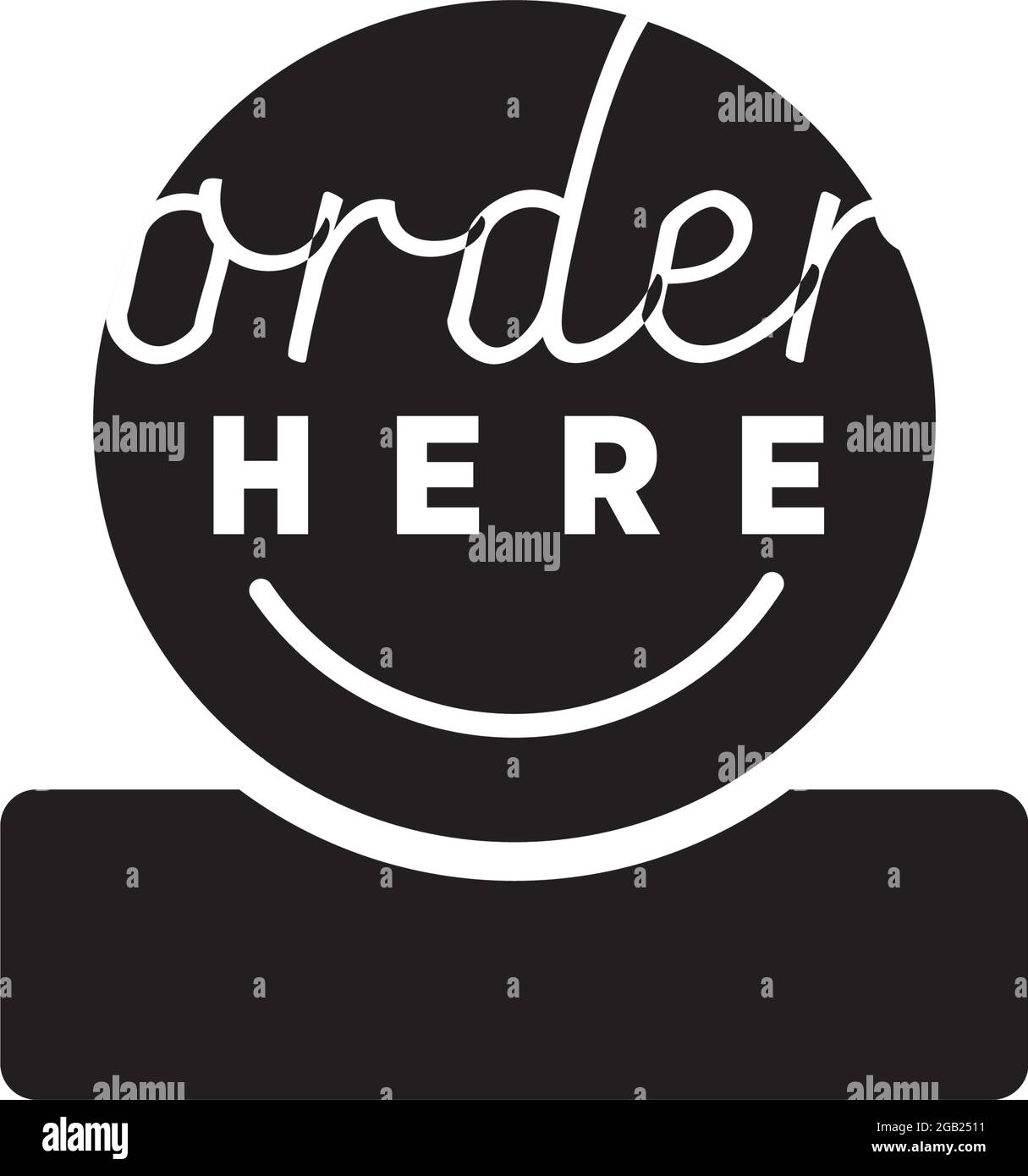 Order here sign logo design vector template Stock Vector Image & Art ...