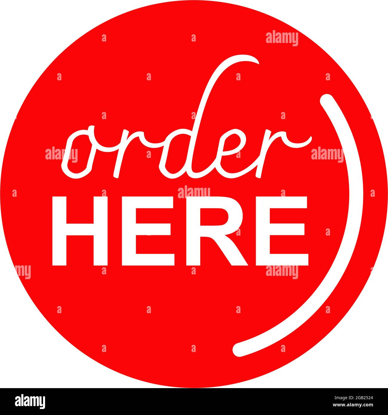 Order here sign logo design vector template Stock Vector Image & Art ...