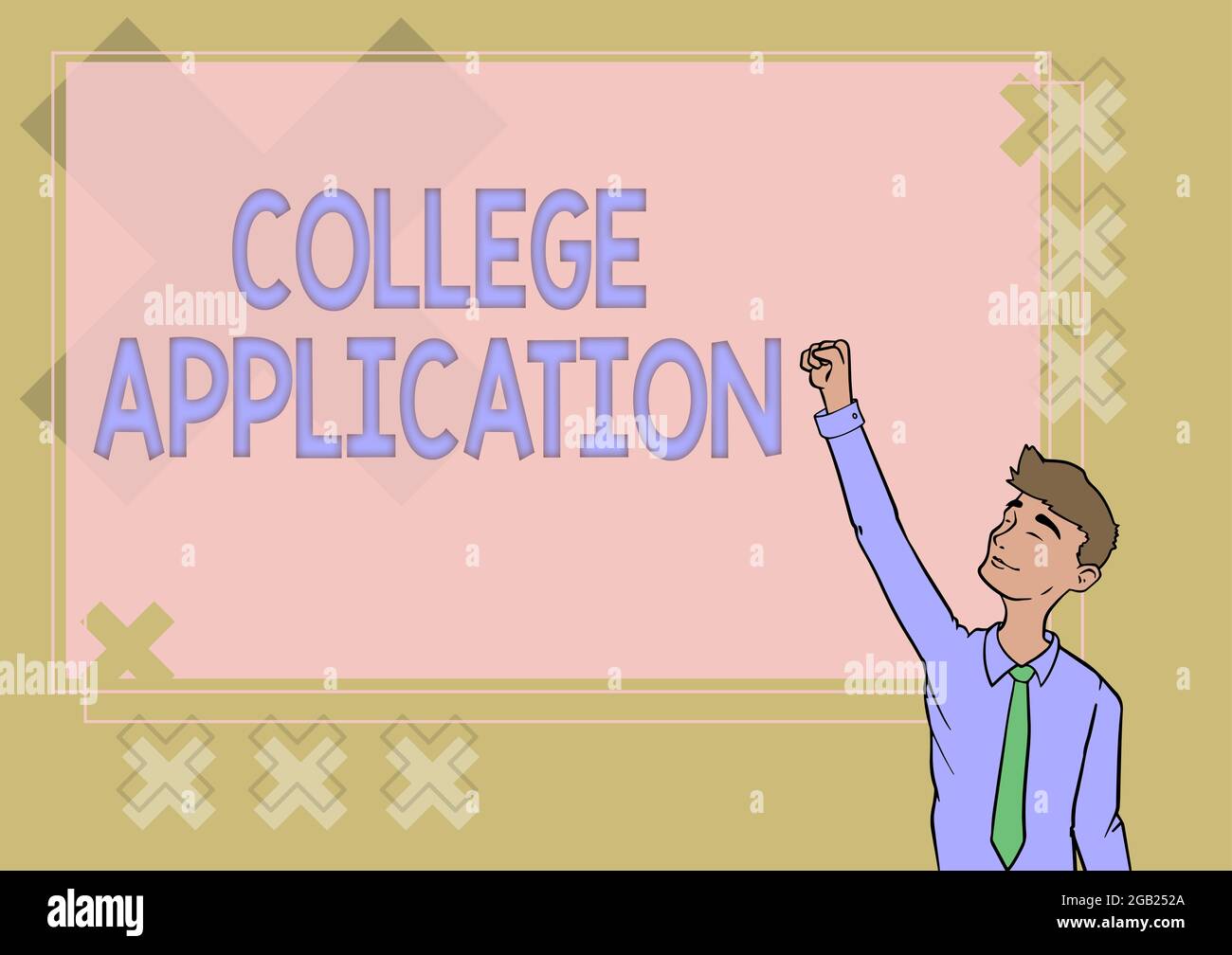Text showing inspiration College Application. Business approach ...
