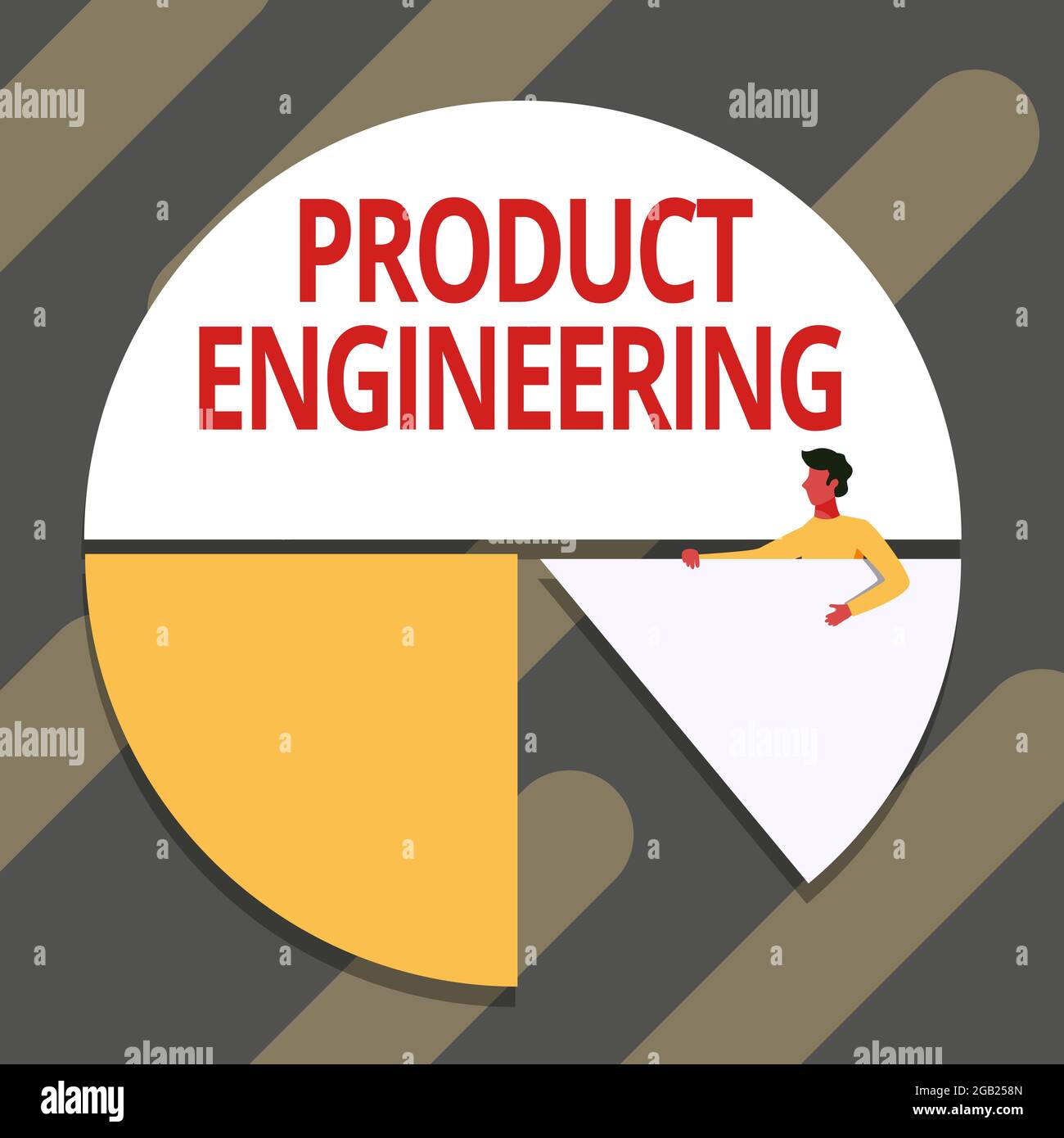 Conceptual caption Product Engineering. Business overview process of ...