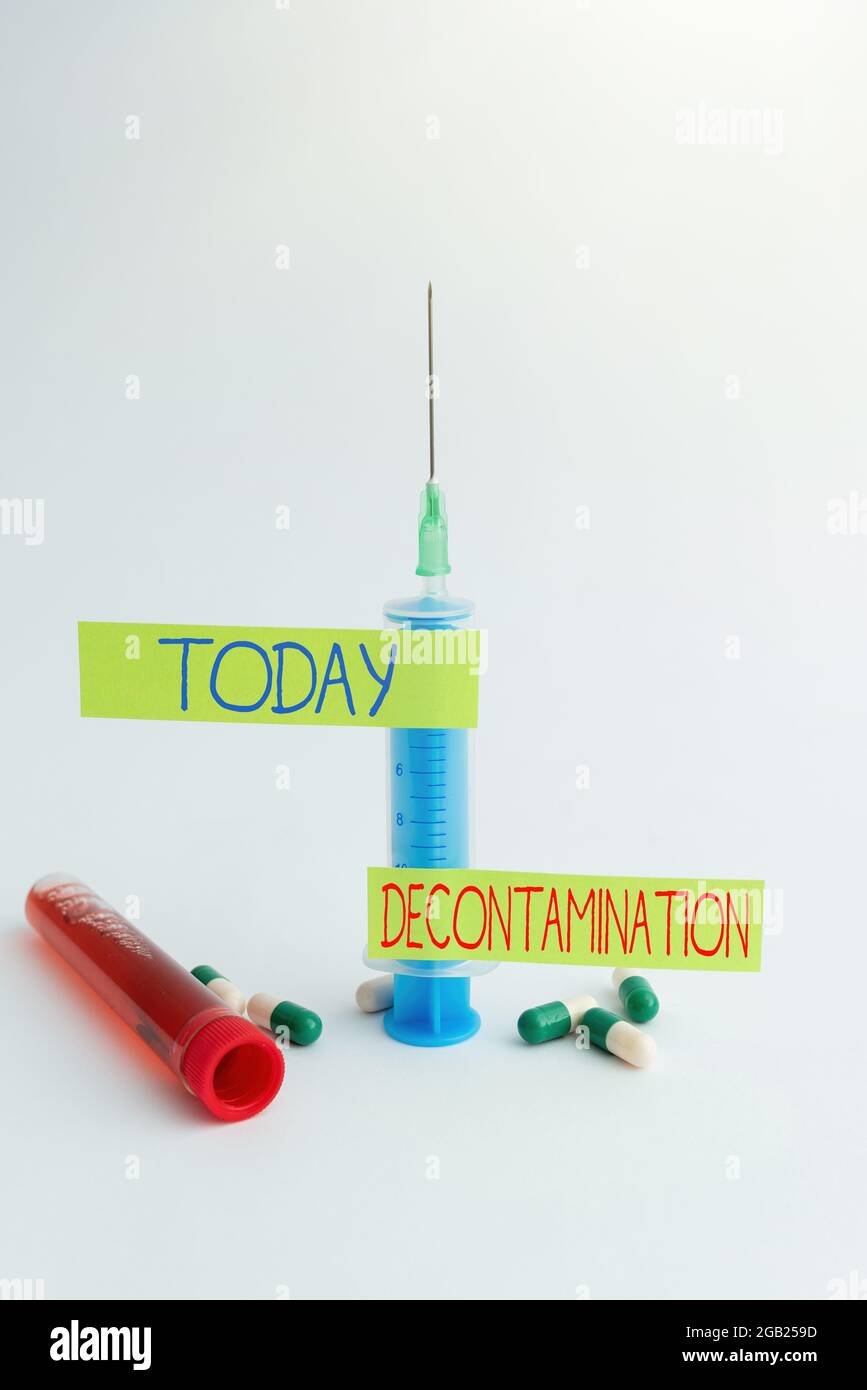 Inspiration showing sign Decontamination. Business approach ...