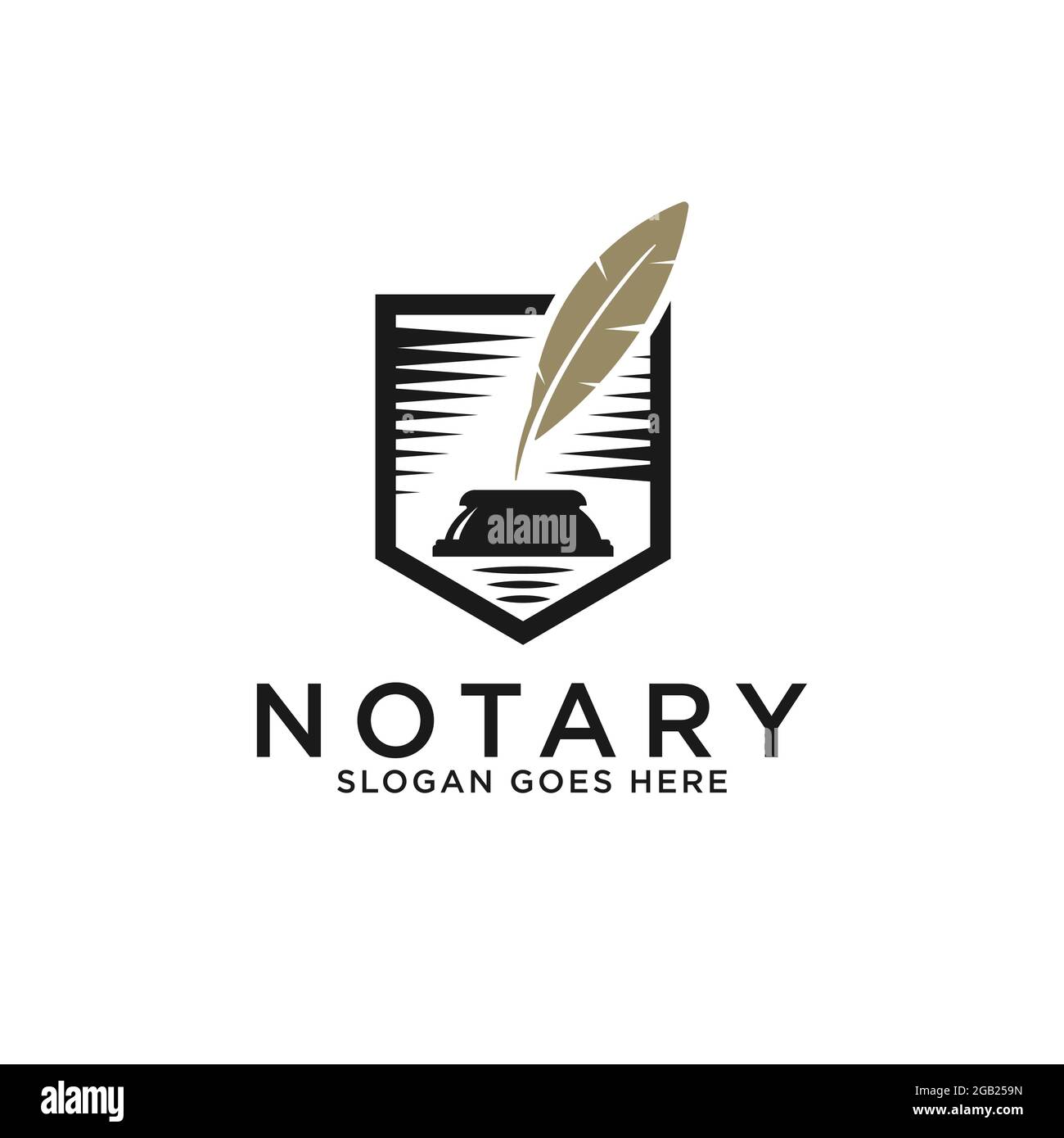 Modern Notary lawyer logo designs, Elegant golden pen notary with ...