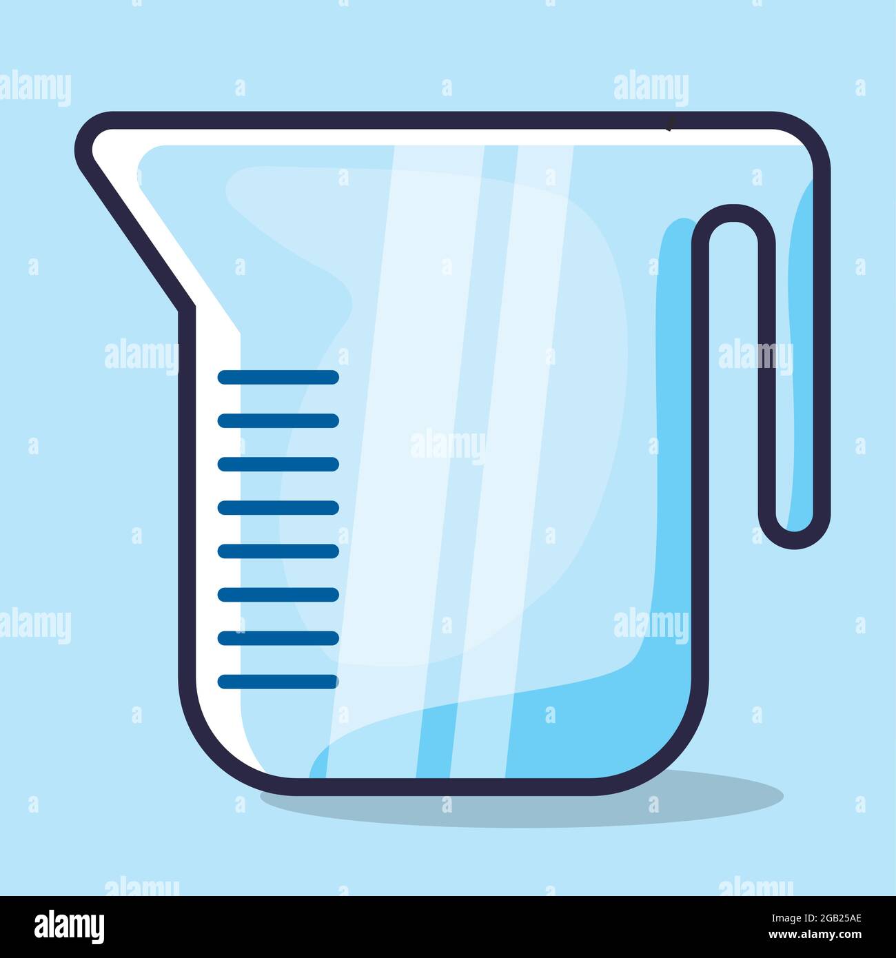 measuring glass kitchen utensil isolated vector illustration in flat ...