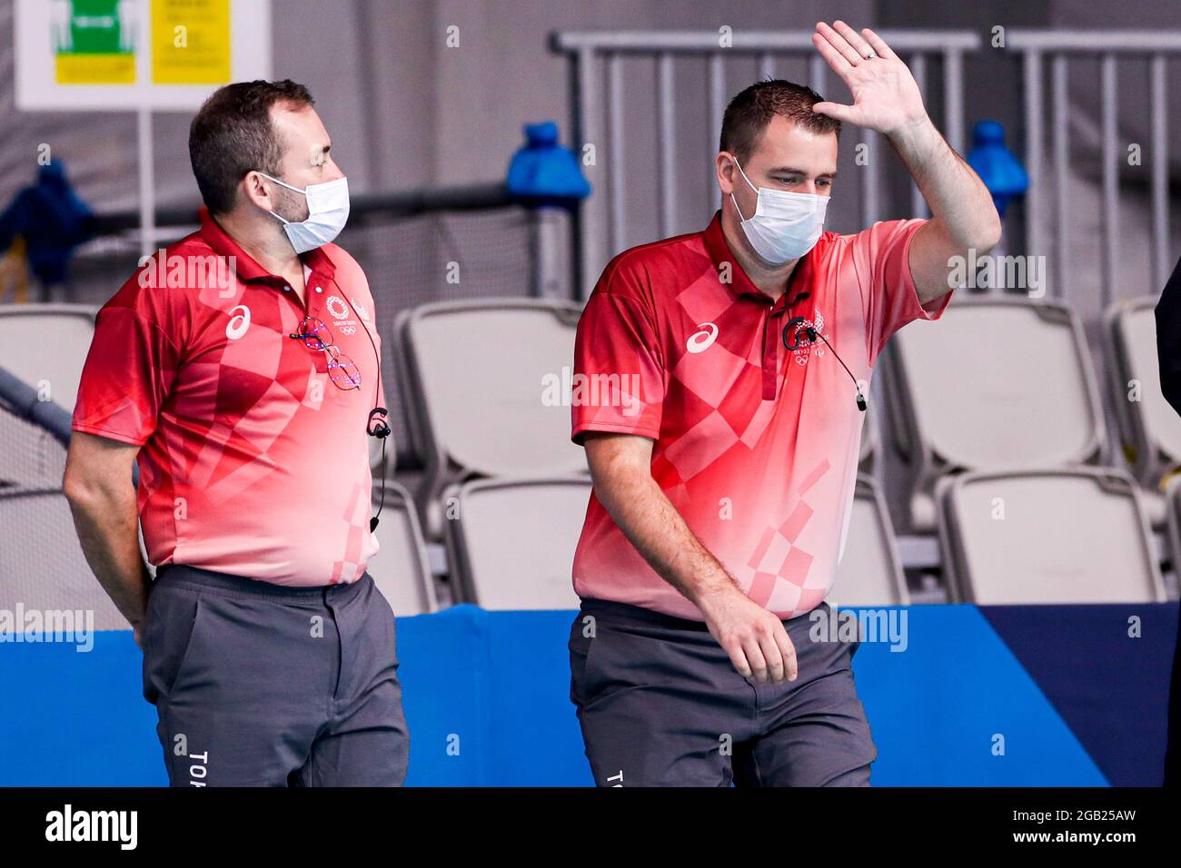 TOKYO, JAPAN - AUGUST 2: Referee Adrian Alexandrescu (ROU), Referee ...