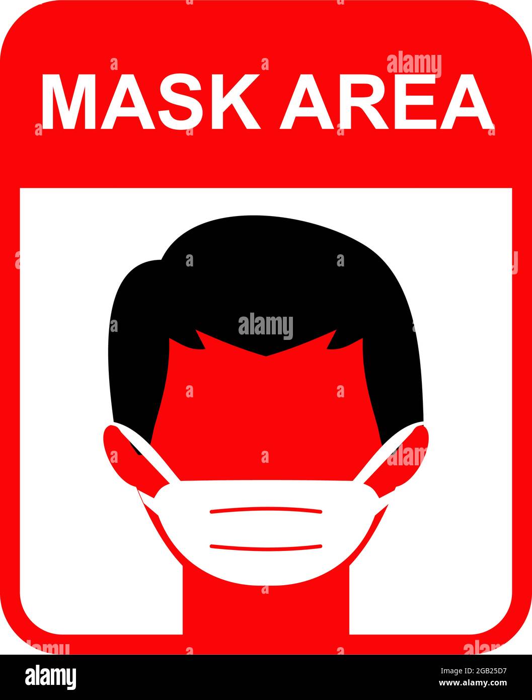 Face Mask area label logo design vector template Stock Vector Image ...