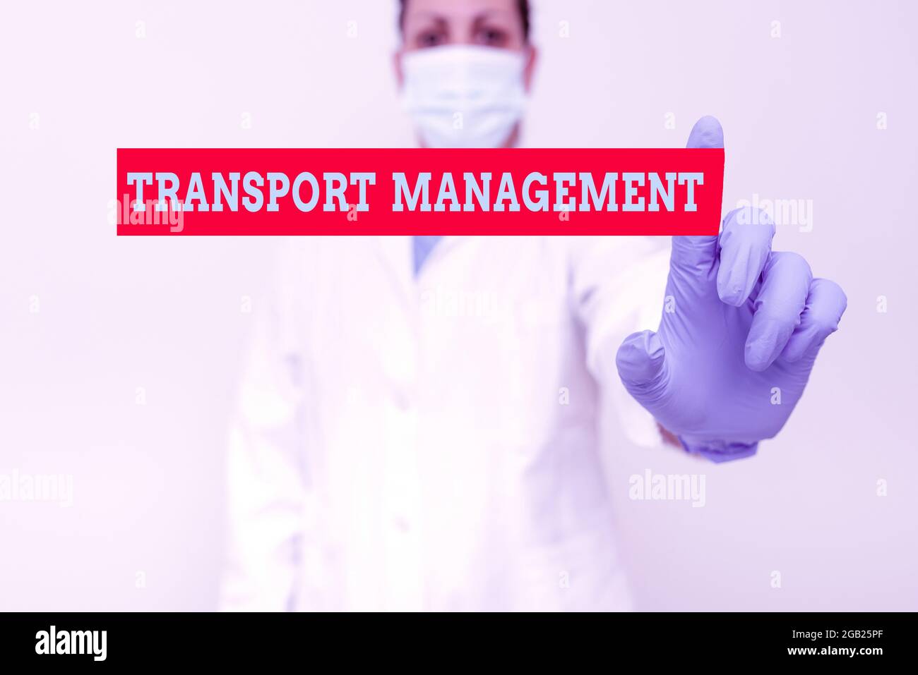 Hand writing sign Transport Management. Word Written on managing aspect ...