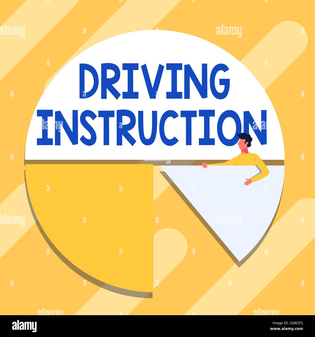Sign displaying Driving Instruction. Word for detailed information on ...