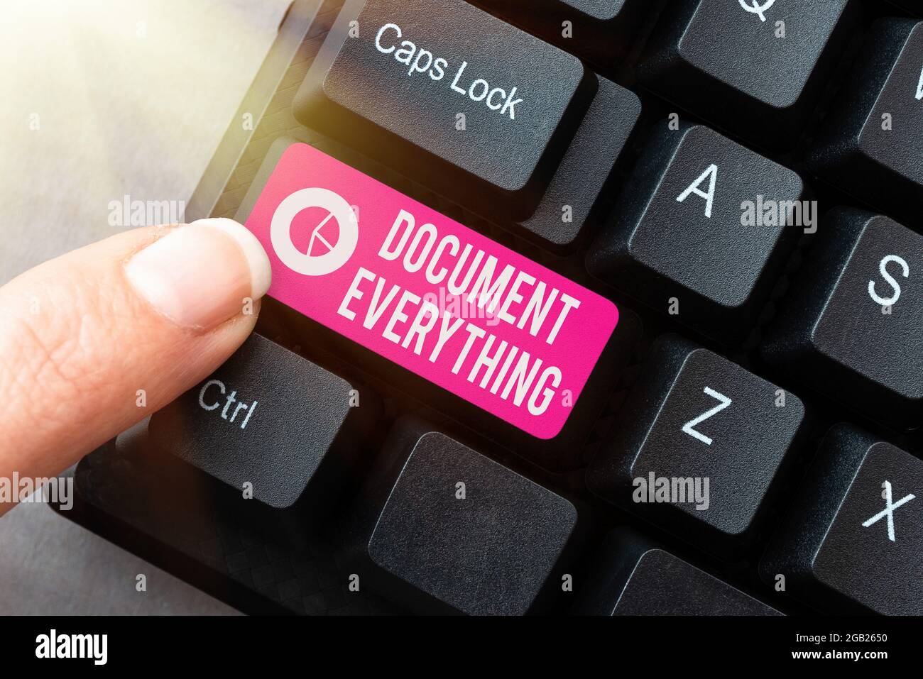 Writing displaying text Document Everything. Word Written on computer ...