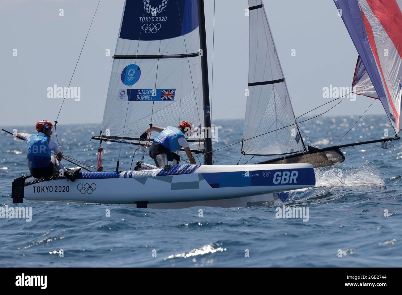 Kanagawa, Japan. 1st Aug, 2021. GIMSON John & BURNET Anna (GBR) Sailing ...
