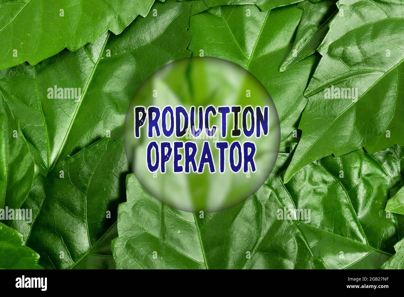 Text showing inspiration Production Operator. Word Written on control ...