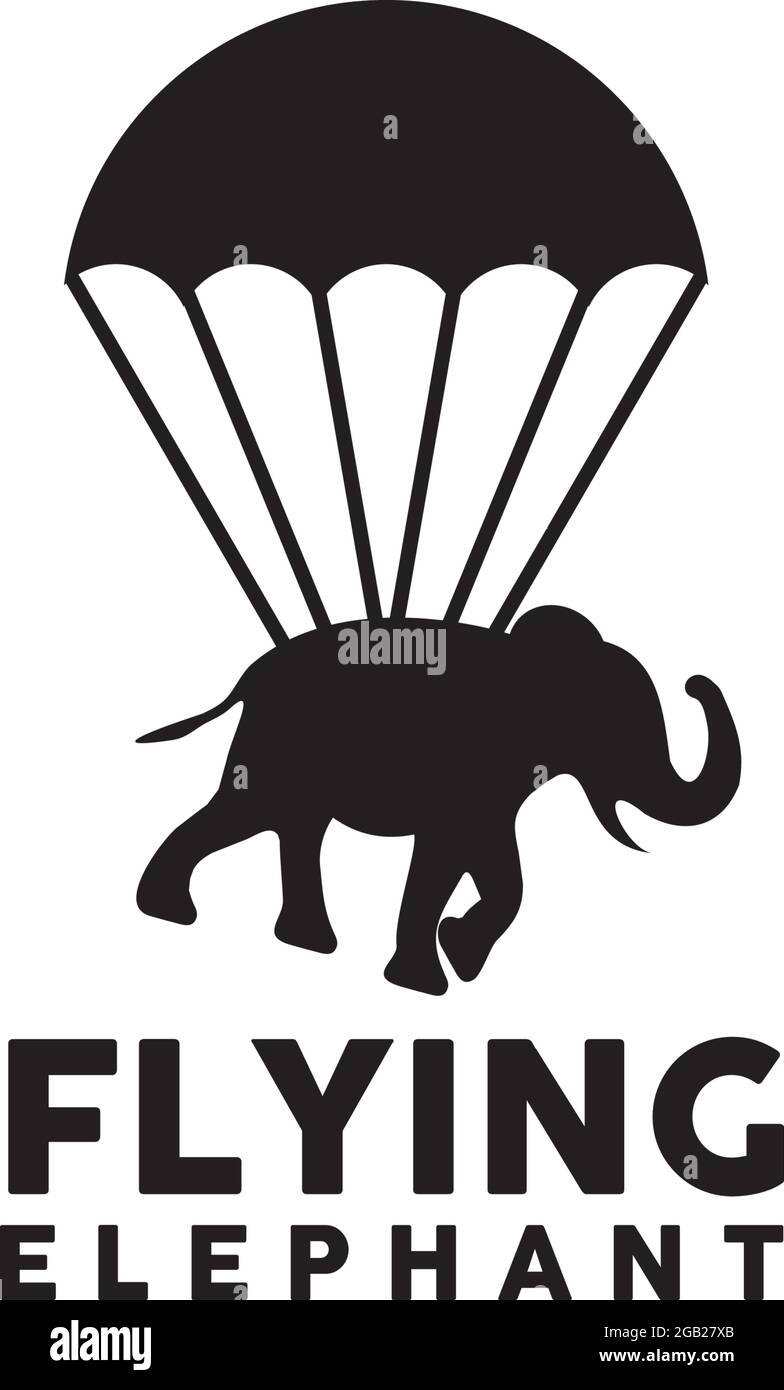 Flying elephant logo design vector template Stock Vector Image & Art ...