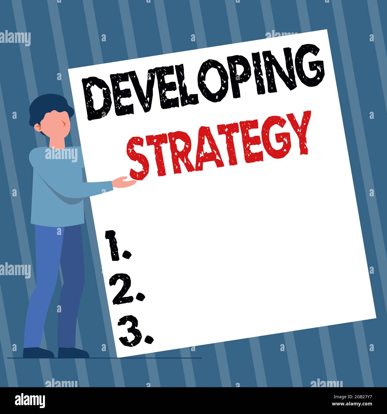 Text showing inspiration Developing Strategy. Business idea Game plan ...
