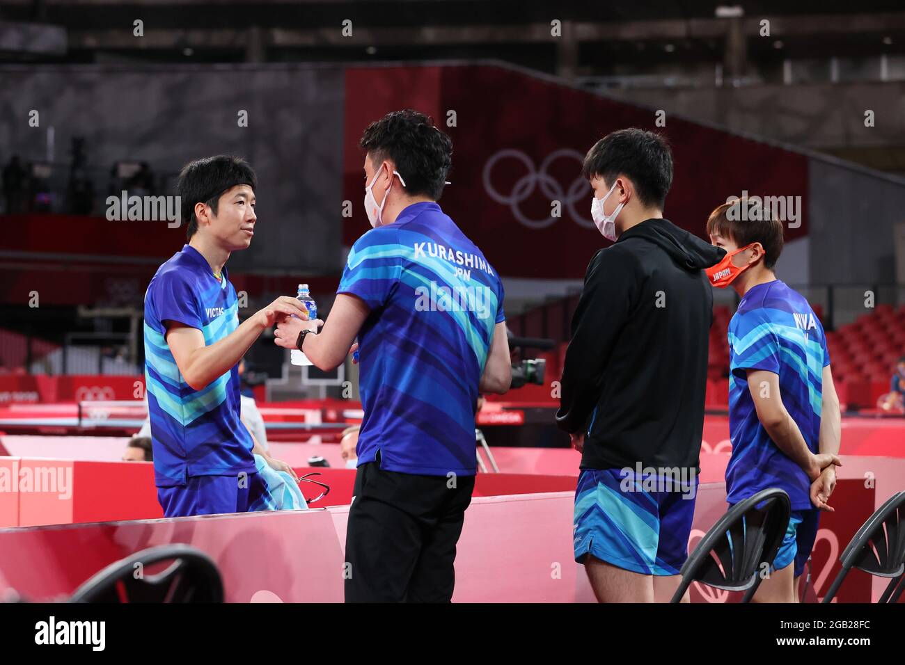 Tokyo, Japan. 2nd Aug, 2021. Japan team group (JPN) Table Tennis : Men ...