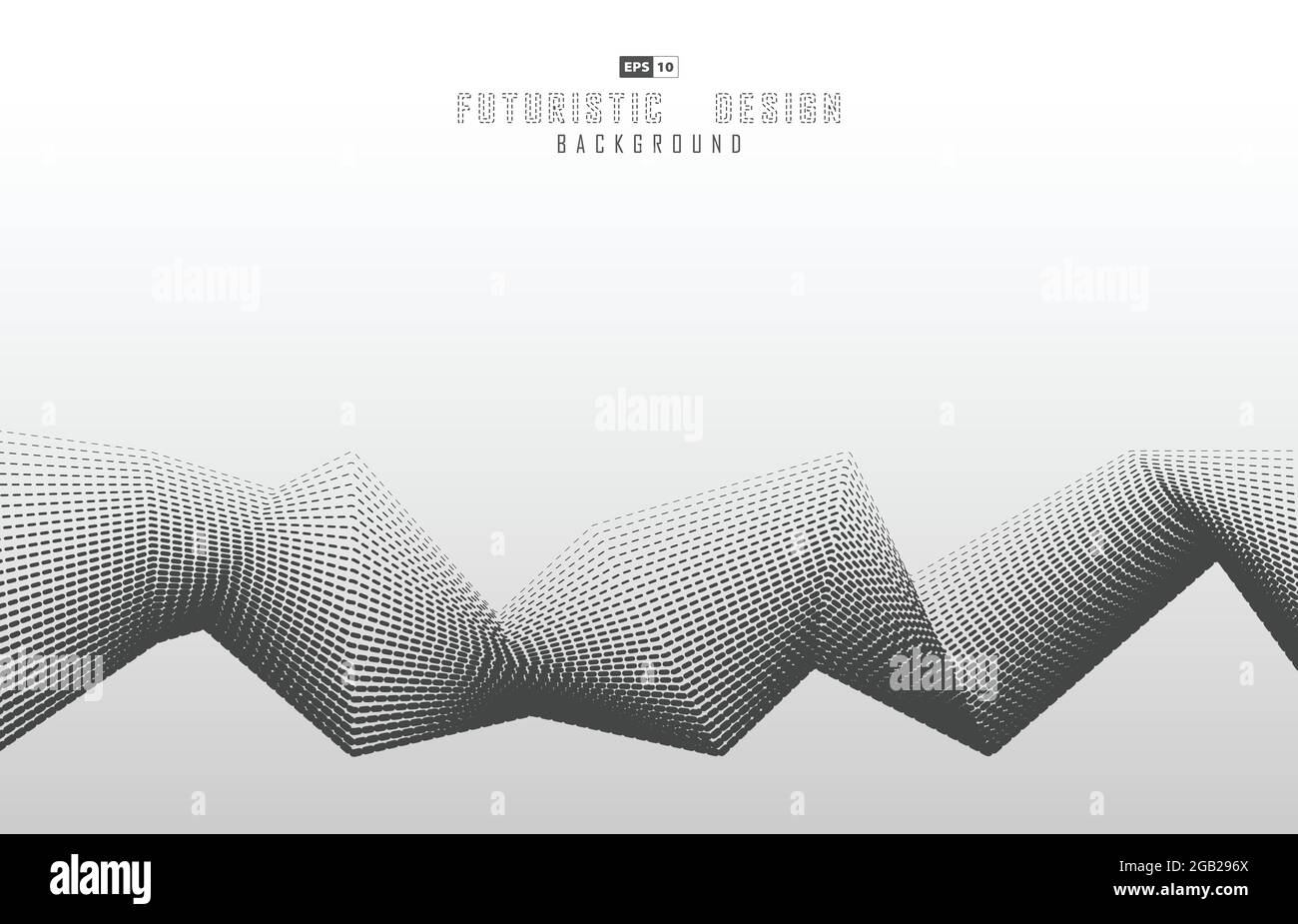 Abstract dash line pattern design of tech design template. Perspective ...