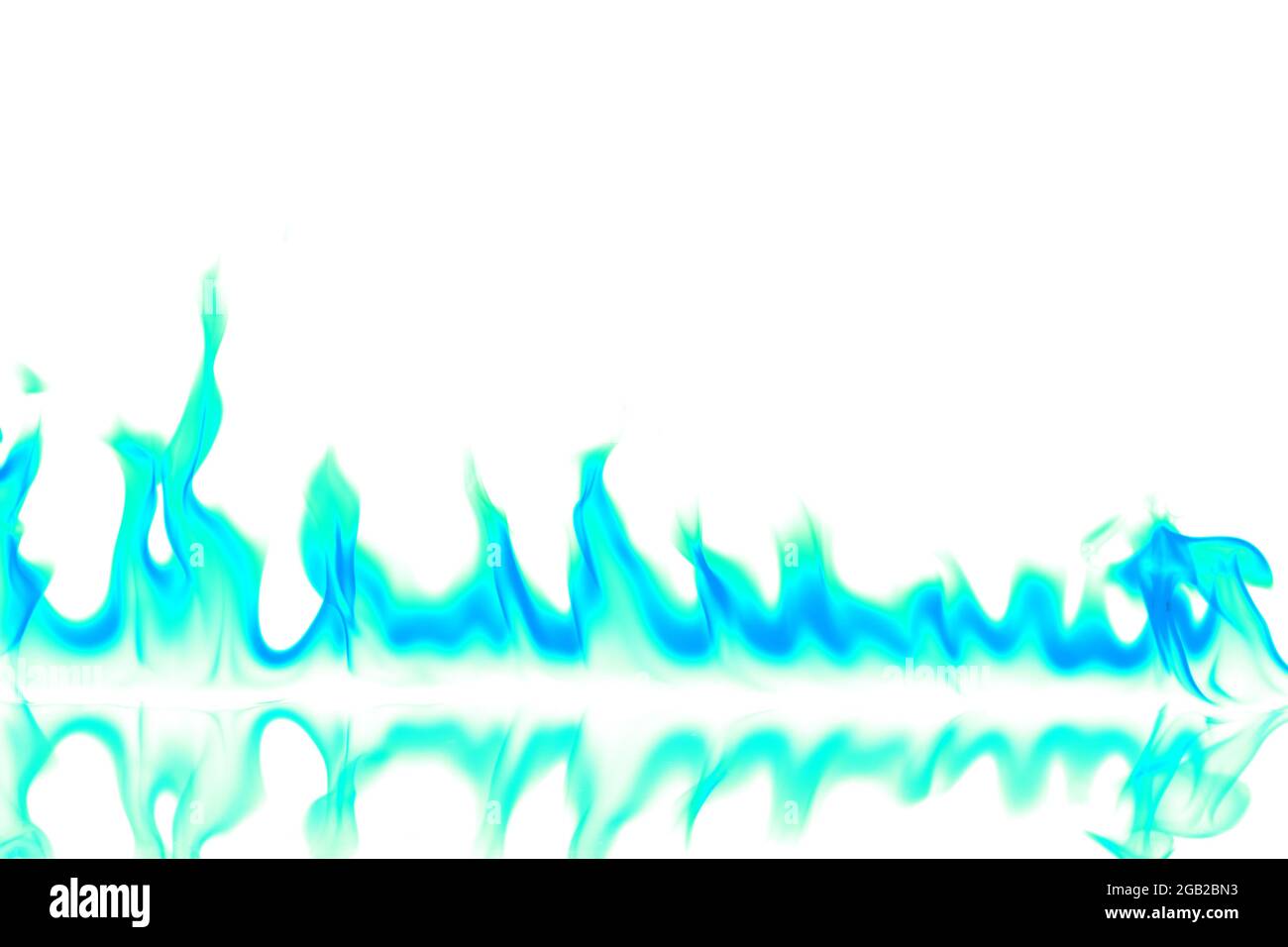 Blue fire flames isolated on white background Stock Photo - Alamy