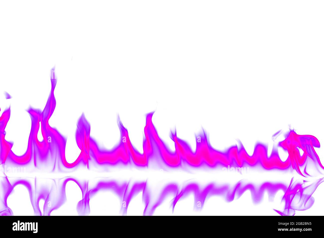 Pink fire flames isolated on white background Stock Photo - Alamy