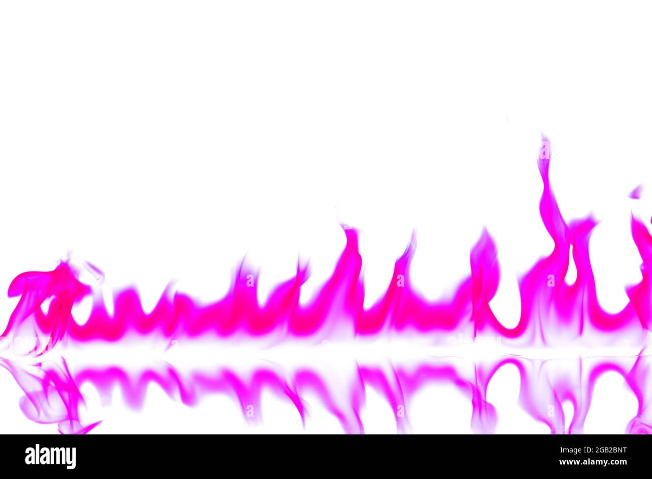 Pink fire flames isolated on white background Stock Photo - Alamy