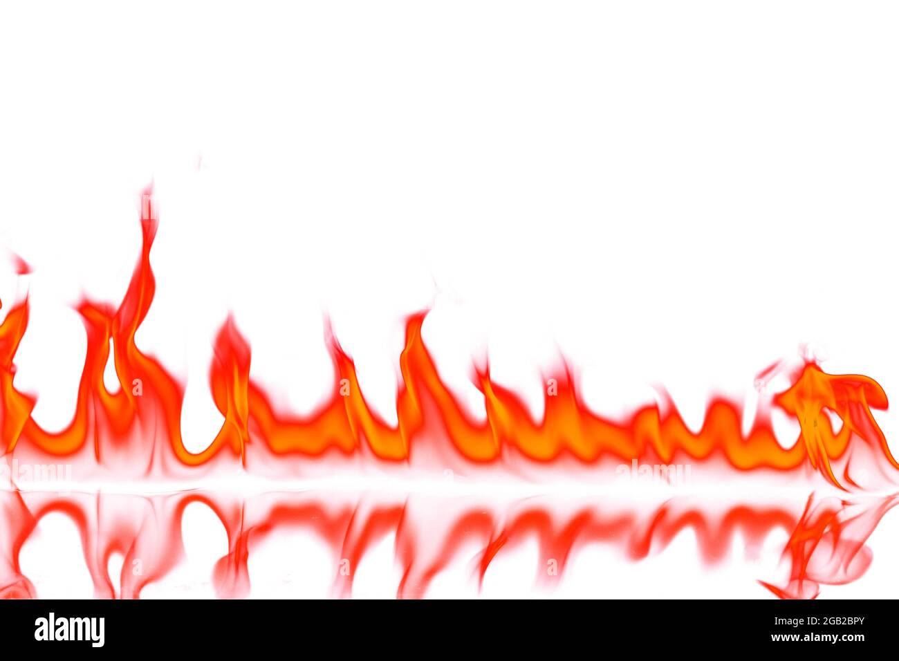 Red and orange fire flames isolated on white background Stock Photo - Alamy