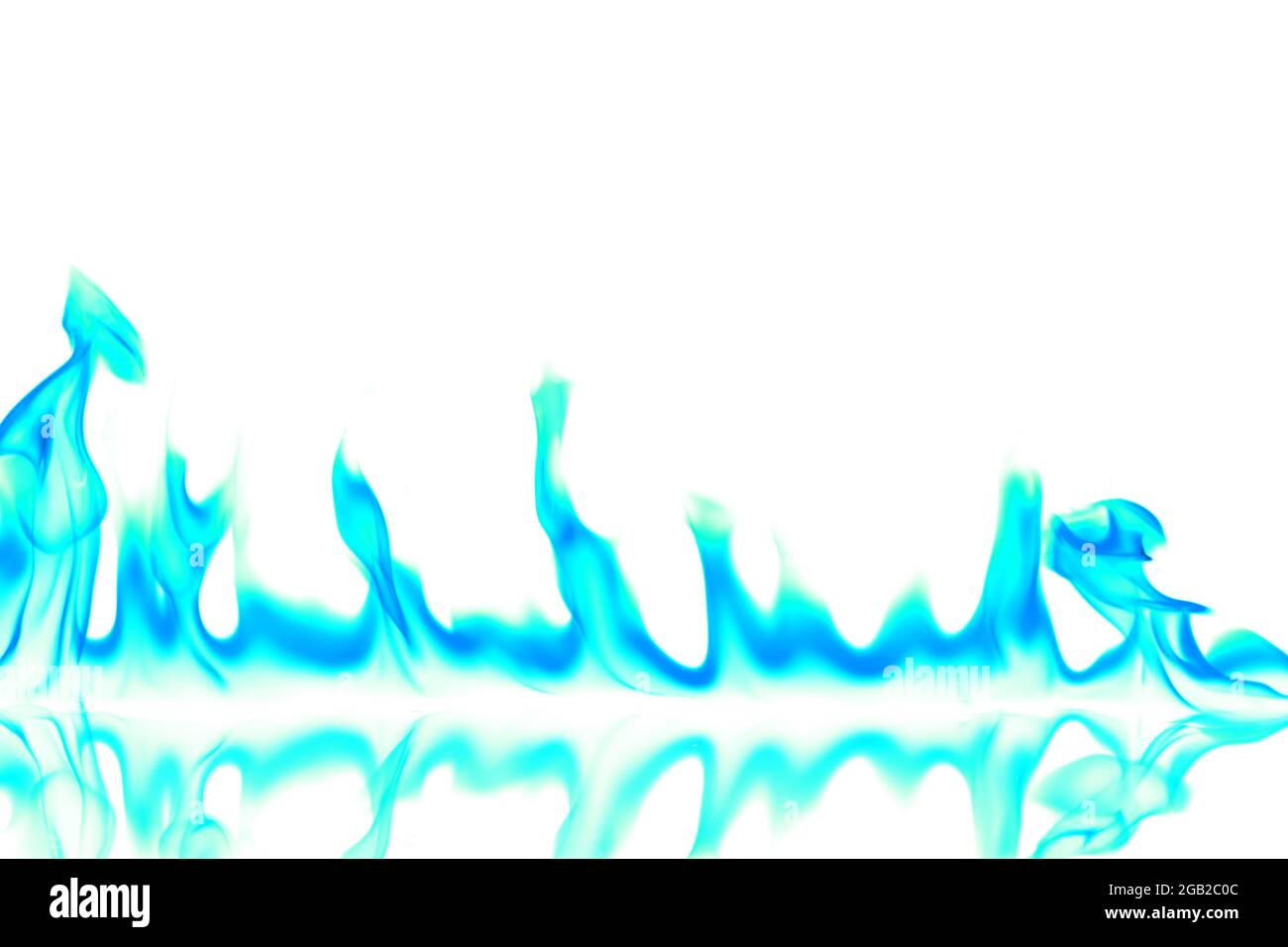 Blue fire flames isolated on white background Stock Photo - Alamy
