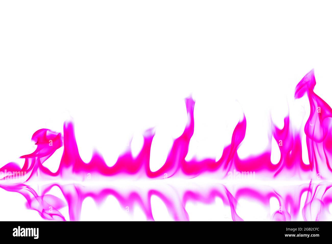 Pink fire flames isolated on white background Stock Photo - Alamy