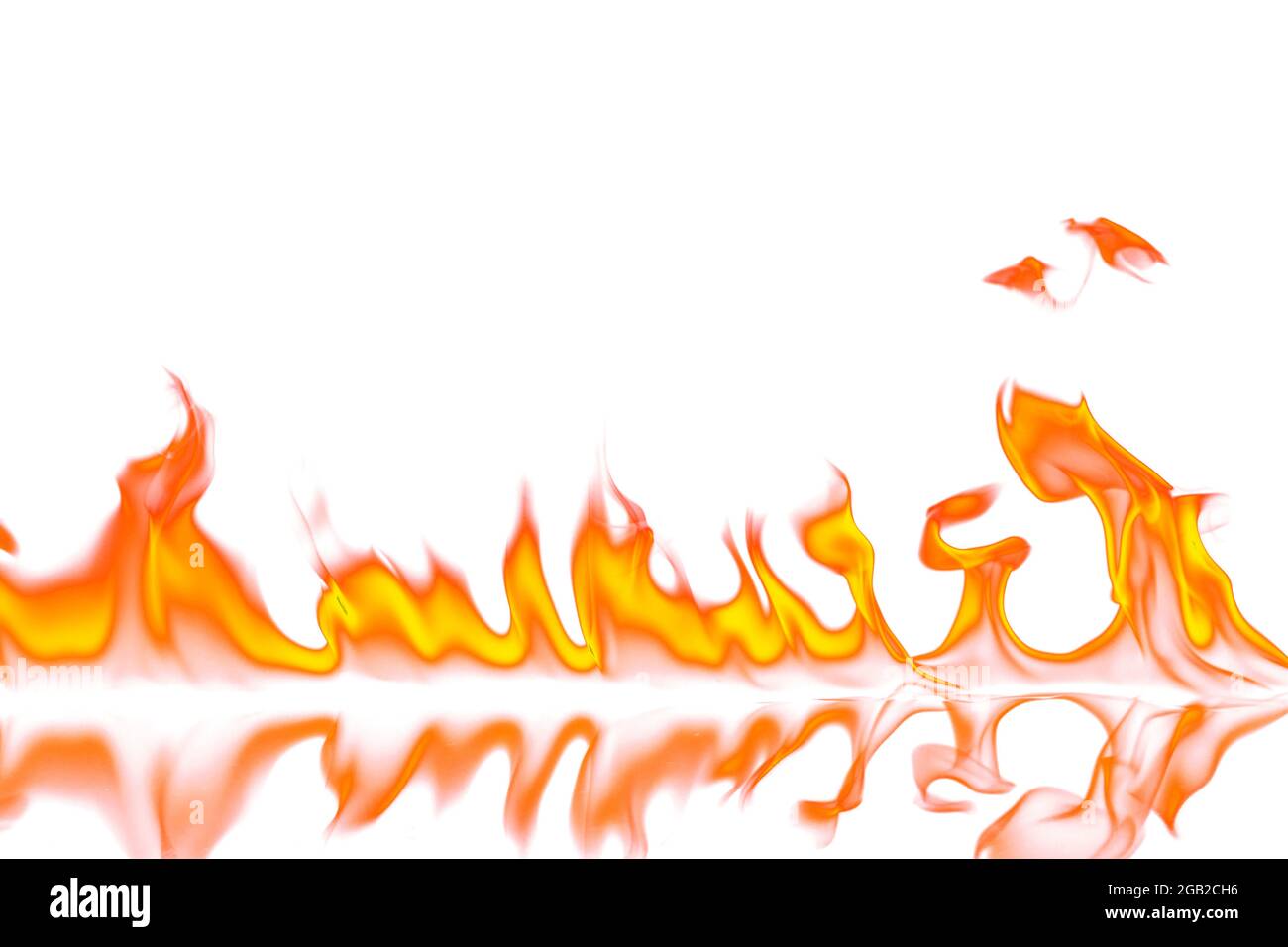 Red and orange fire flames isolated on white background Stock Photo - Alamy