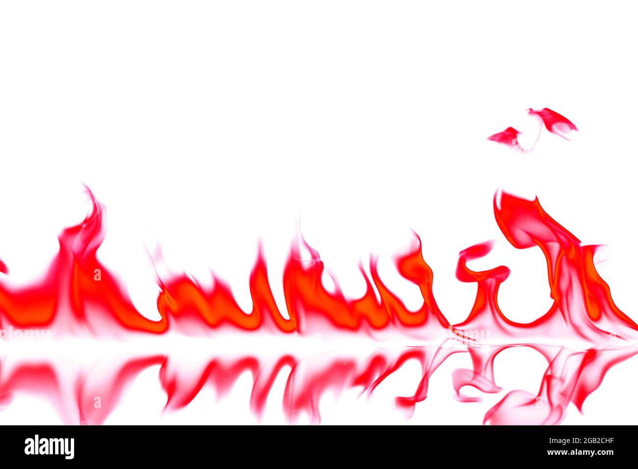 Red and orange fire flames isolated on white background Stock Photo - Alamy
