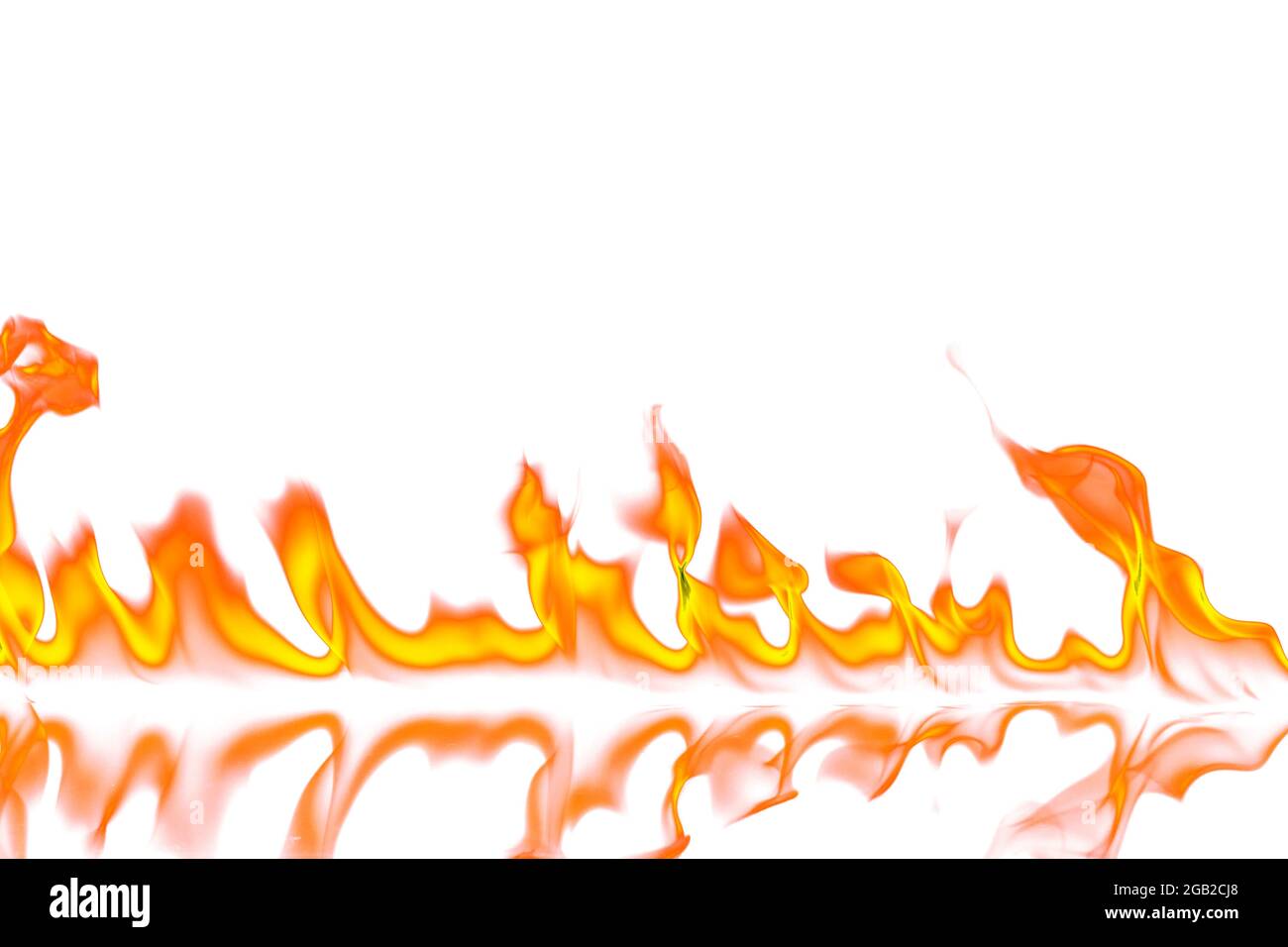 Red and orange fire flames isolated on white background Stock Photo - Alamy