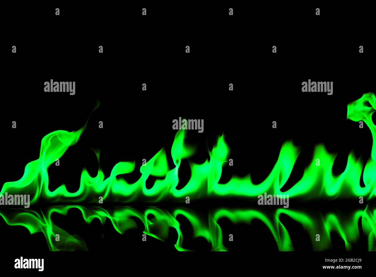 Blazing fire explosion on green hi-res stock photography and images - Alamy