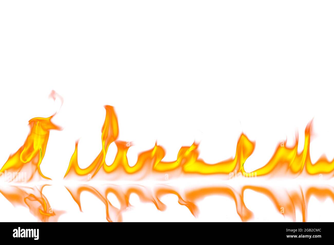 Red and orange fire flames isolated on white background Stock Photo - Alamy