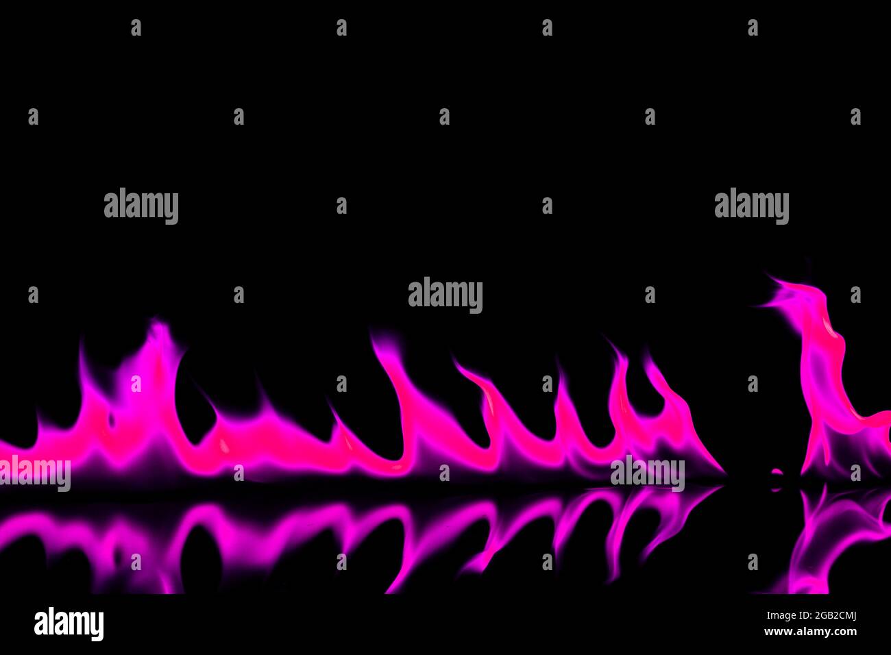 Pink fire flames on black background Stock Photo - Alamy