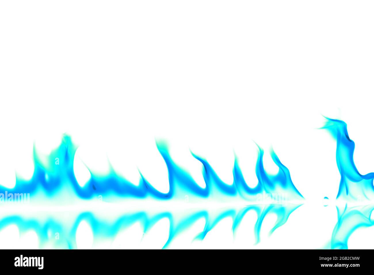 Blue fire flames isolated on white background Stock Photo - Alamy