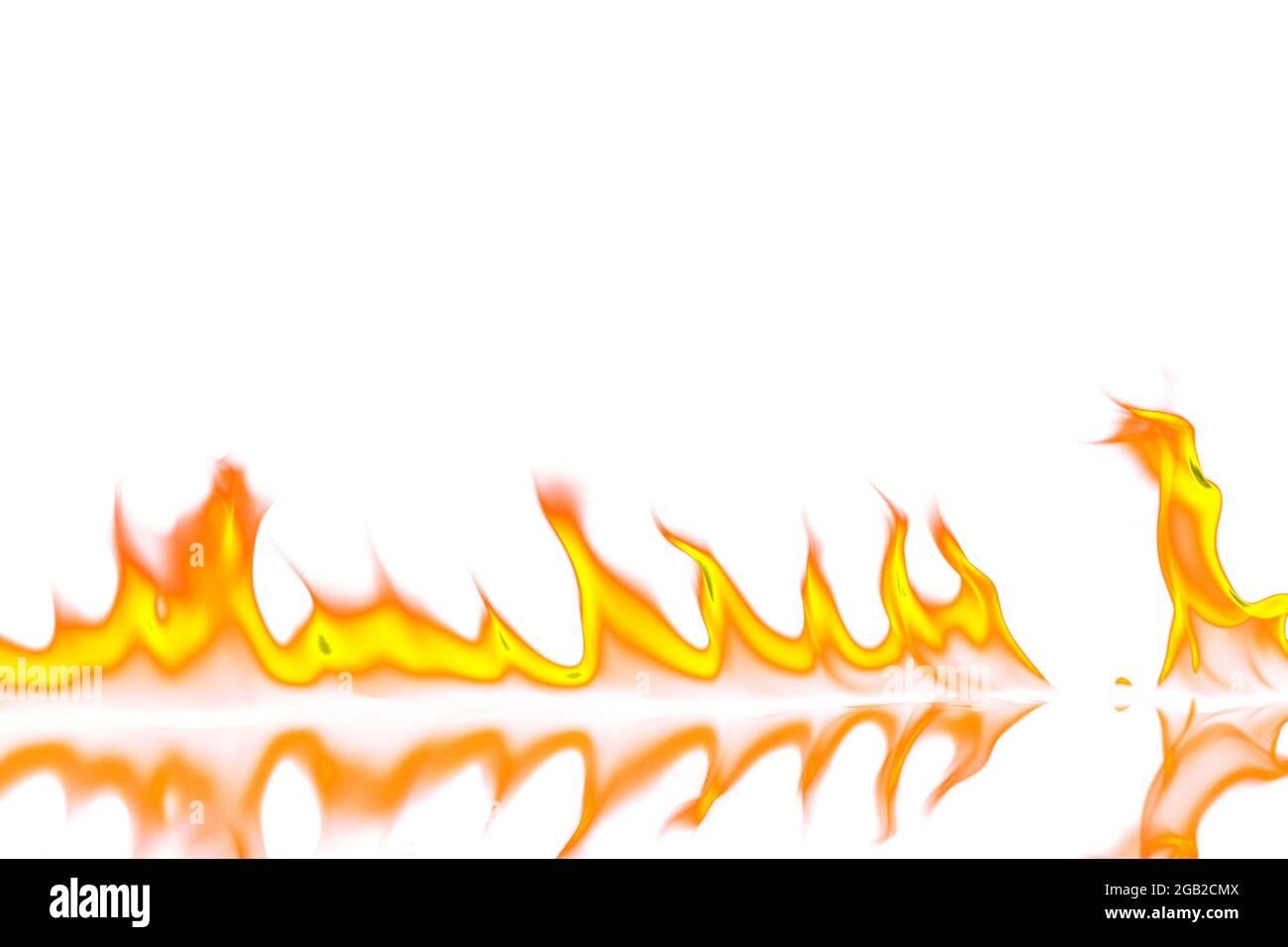Red and orange fire flames isolated on white background Stock Photo - Alamy