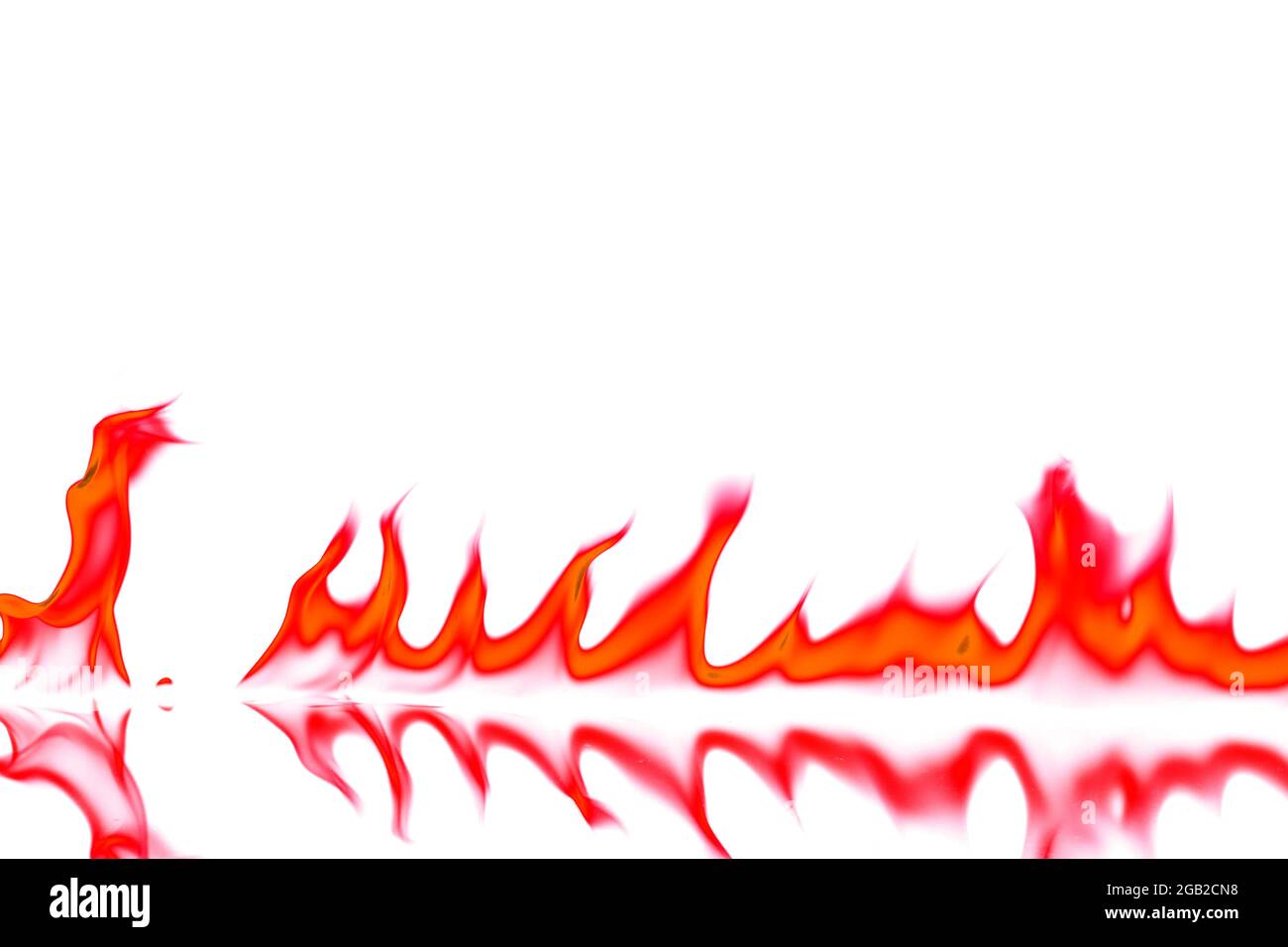 Red and orange fire flames isolated on white background Stock Photo - Alamy