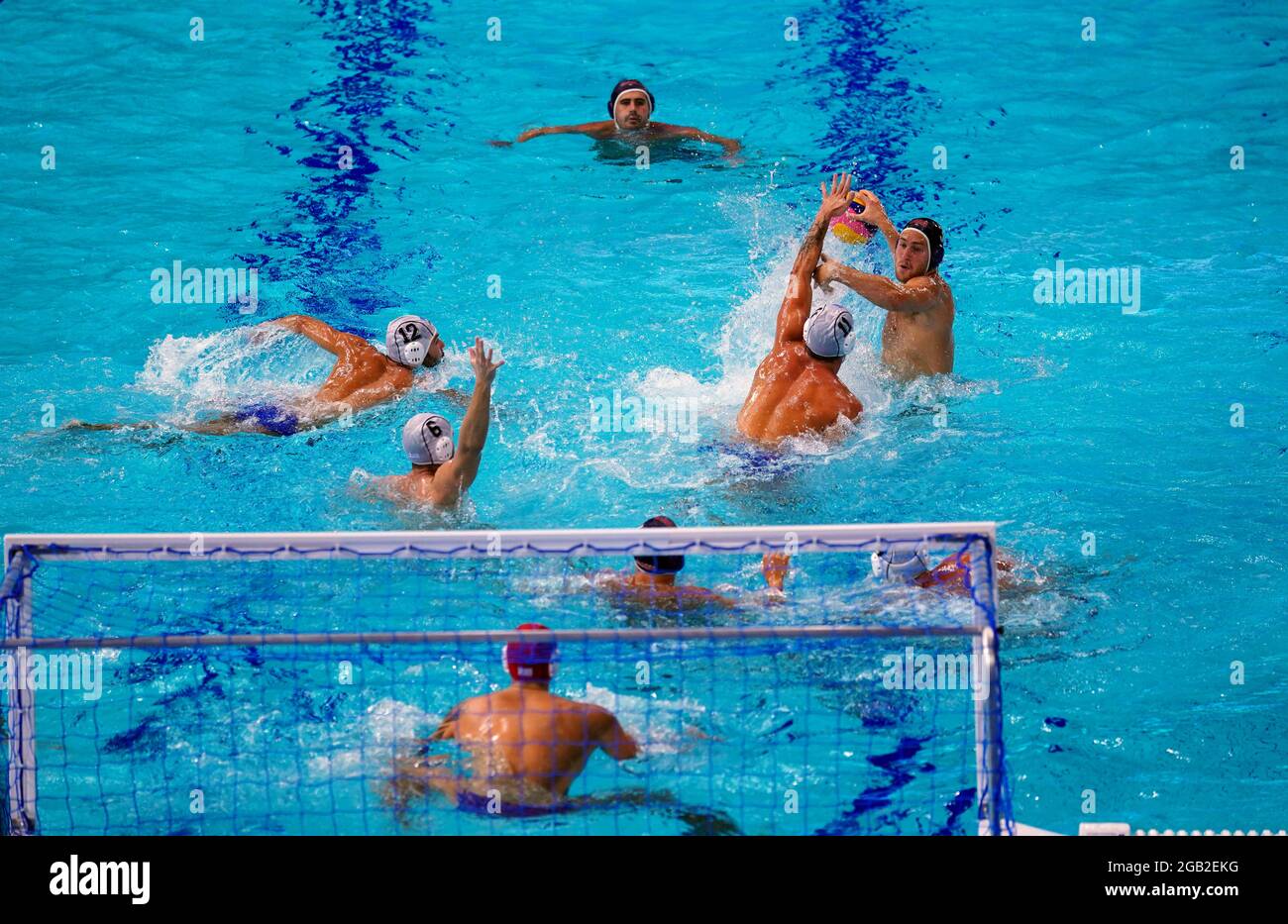 Match action during the Greece vs United States - Water Polo ...