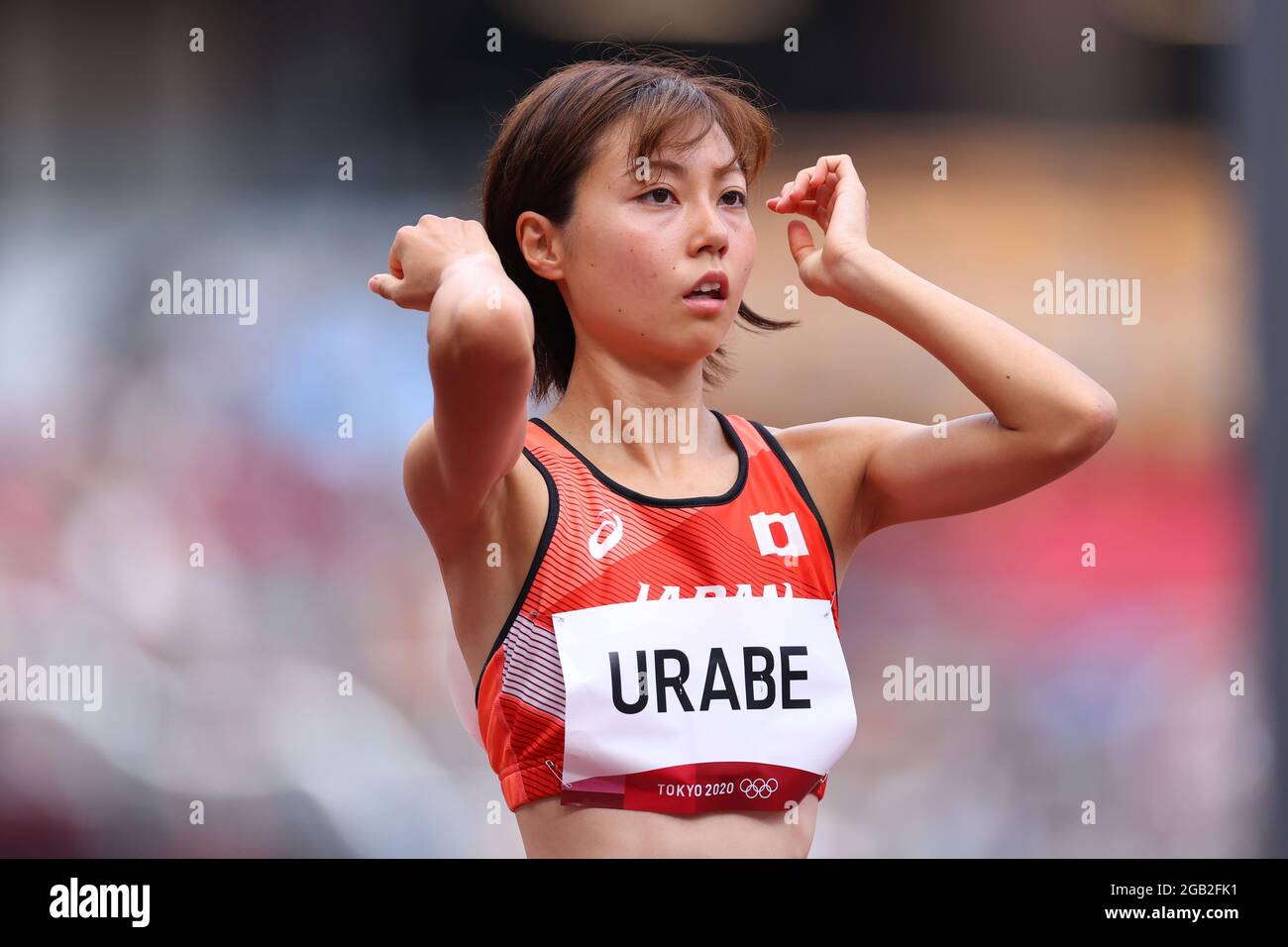 Tokyo, Japan. 2nd Aug, 2021. Ran Urabe (JPN) Athletics : Women's 1500m Round 1 during the Tokyo ...