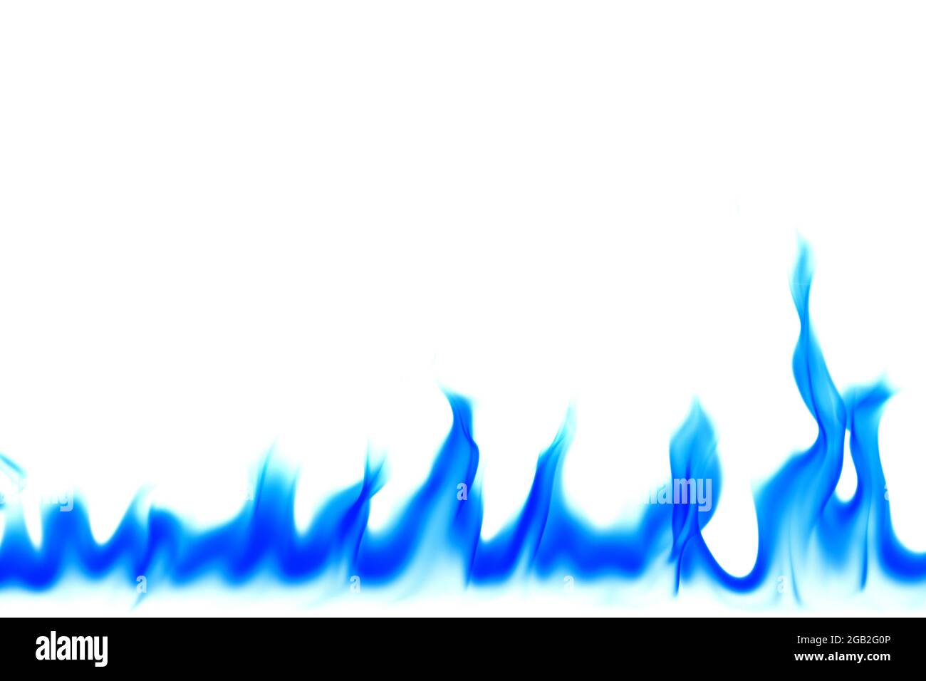 Blue fire flames isolated on white background Stock Photo - Alamy