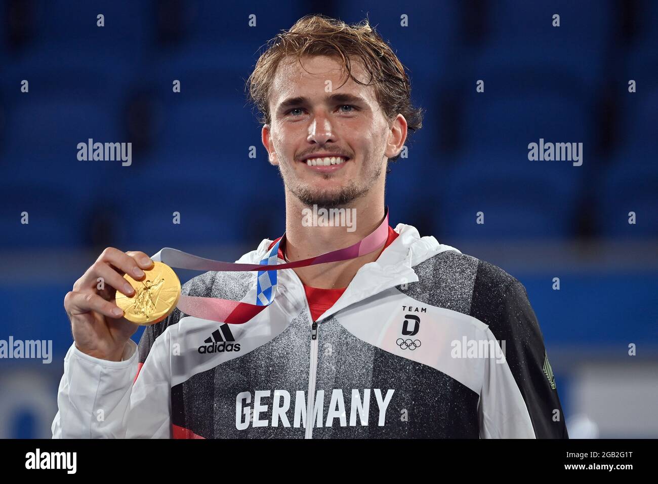 Tokyo, Japan. 01st Aug, 2021. Alexander ZVEREV (GER) with medal, gold ...