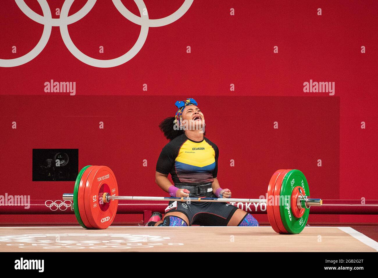 Neissi Patricia DAJOMES BARRERA (ECU), is overwhelmed with happiness ...