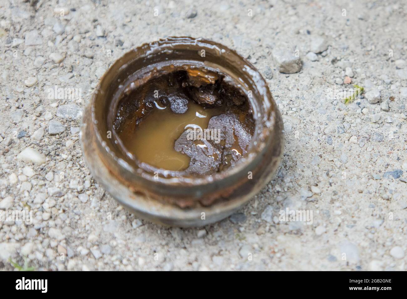 Exposed hub cap of a car which is suffering from loud and rusty bearing ...