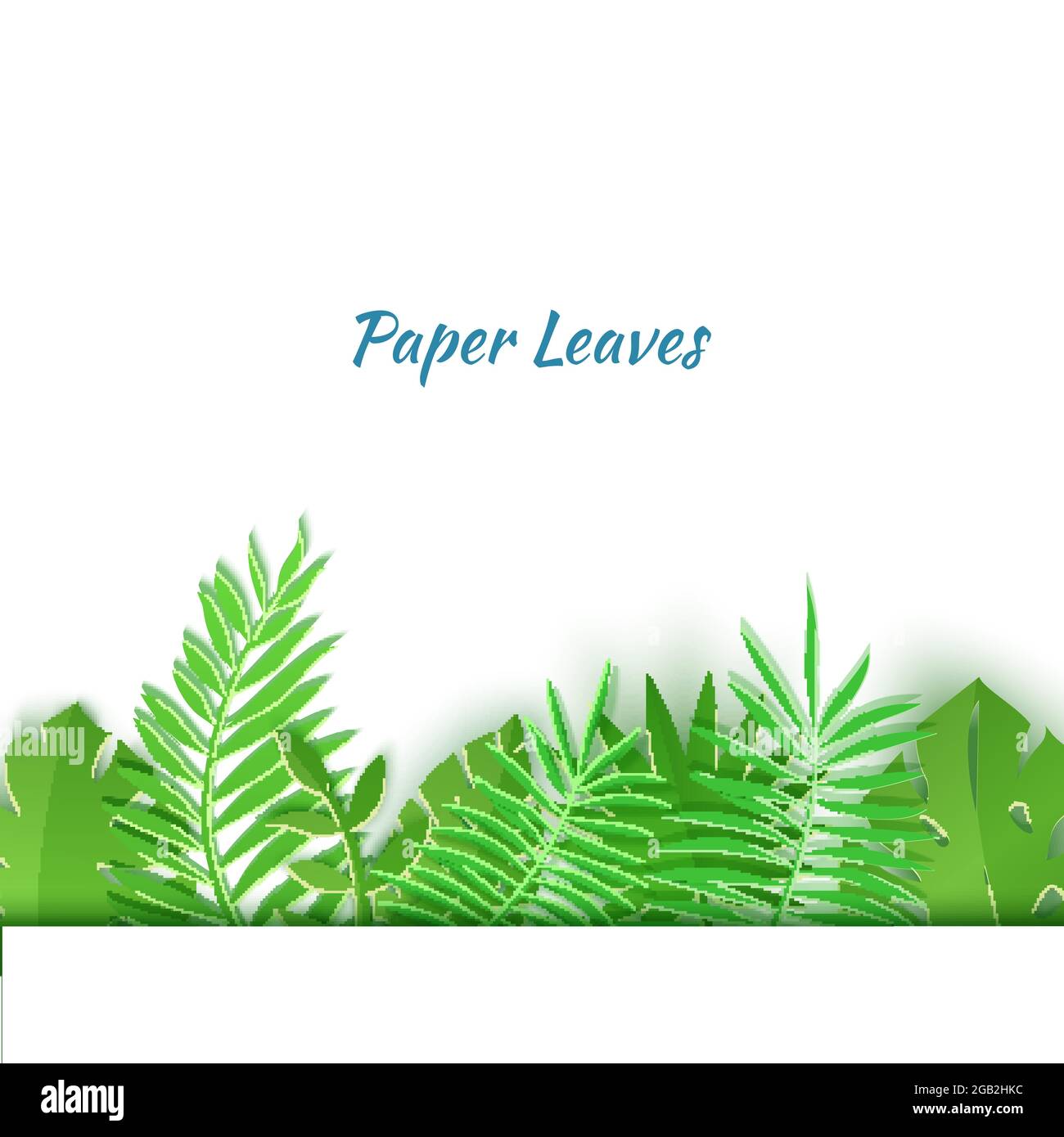 Jungle Leaf Clip Art Border