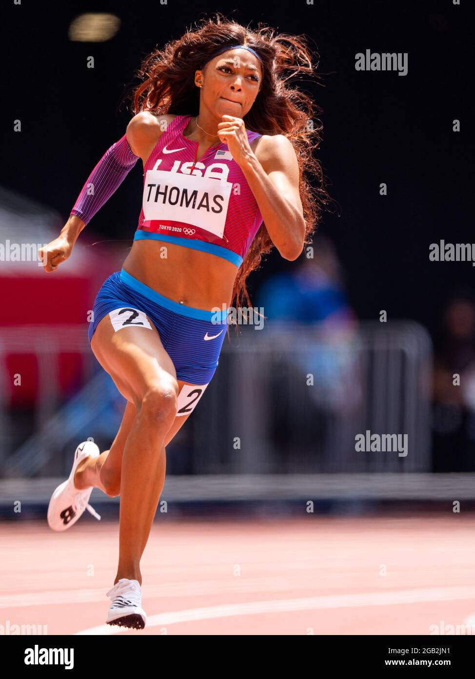 Tokyo, Japan. 02nd Aug, 2021. TOKYO, JAPAN - AUGUST 2: Gabrielle Thomas ...