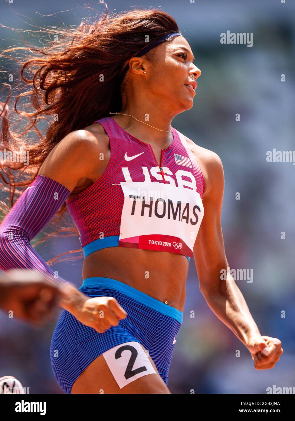 Tokyo, Japan. 02nd Aug, 2021. TOKYO, JAPAN - AUGUST 2: Gabrielle Thomas ...