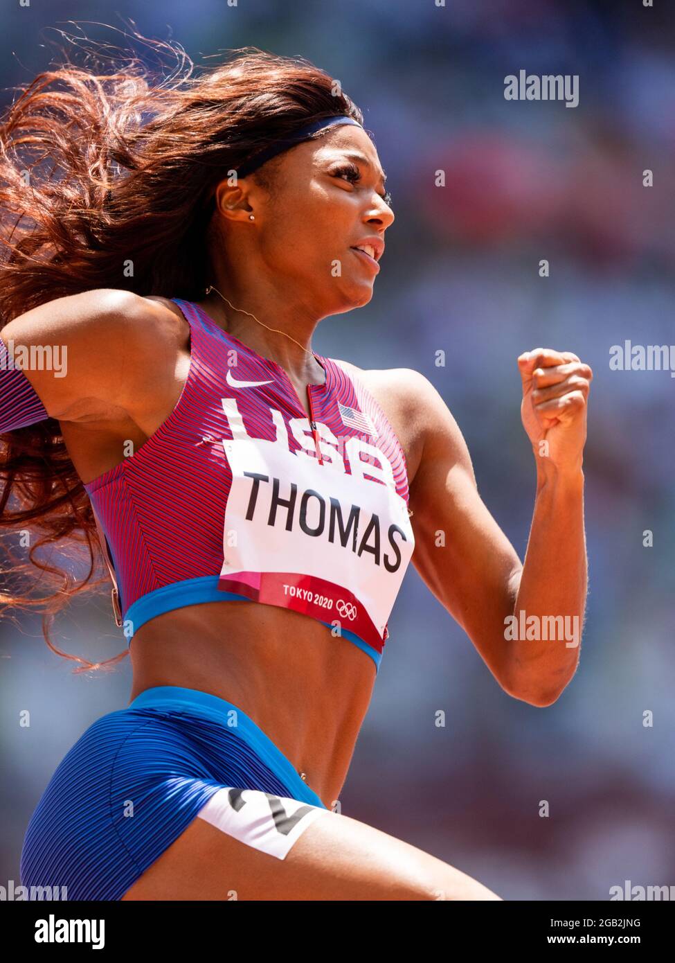 Tokyo, Japan. 02nd Aug, 2021. TOKYO, JAPAN - AUGUST 2: Gabrielle Thomas ...