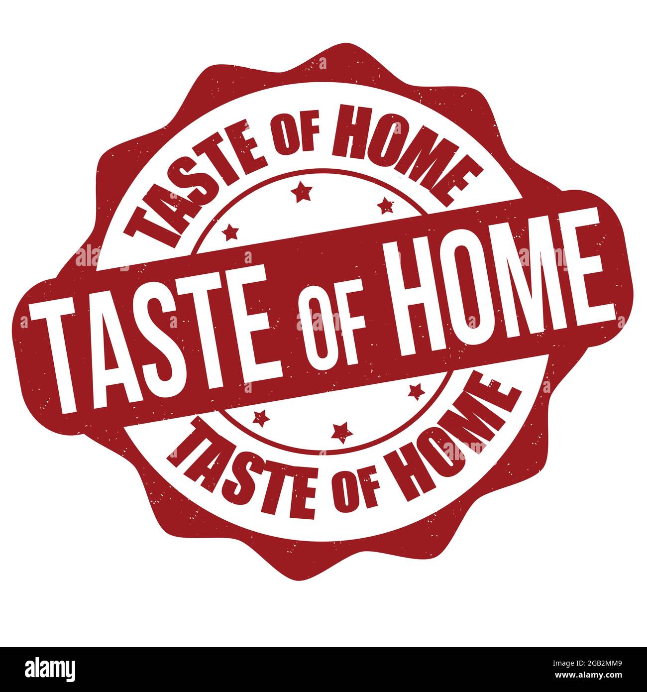 Taste of home grunge rubber stamp on white background, vector ...