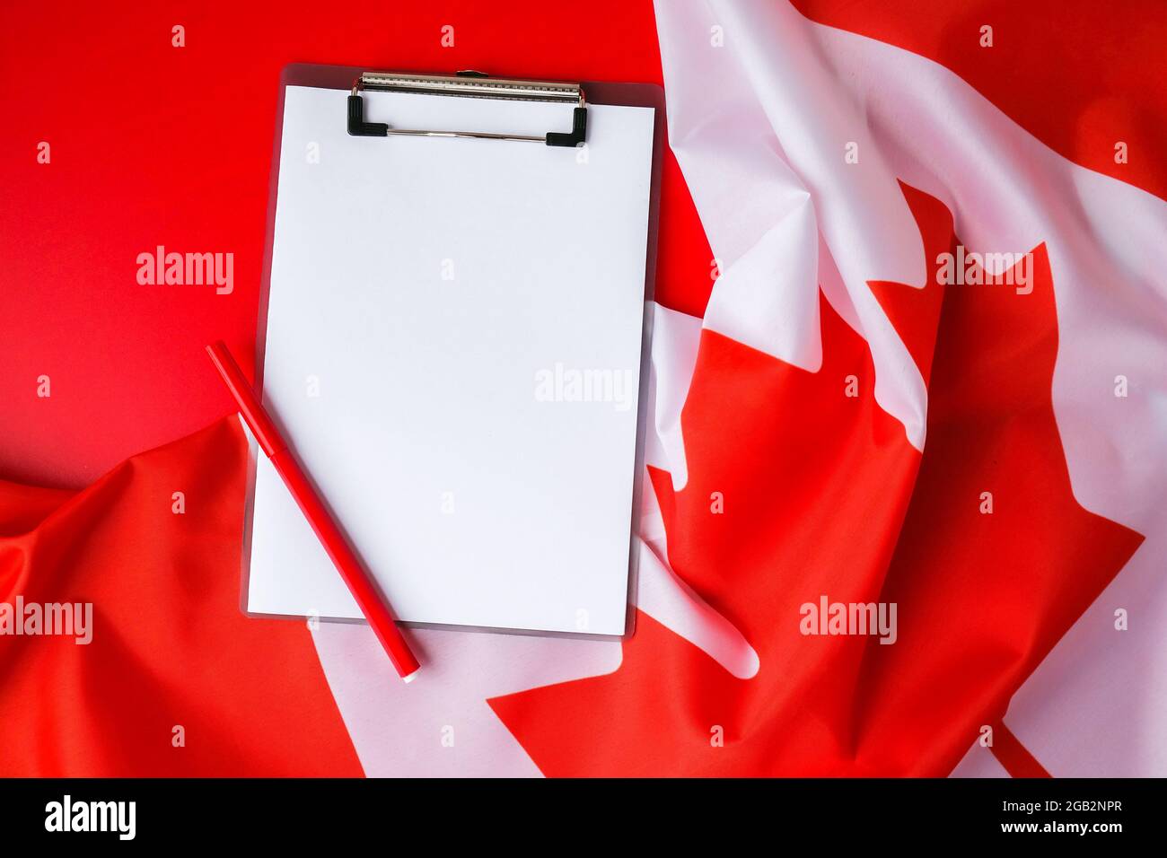 The National Flag of Canada. Canadian Flag or the Maple Leaf with empty ...