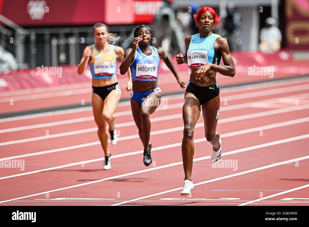 Tokyo, Japan. 02nd Aug, 2021. TOKYO, JAPAN - AUGUST 2: Shaunae Miller ...