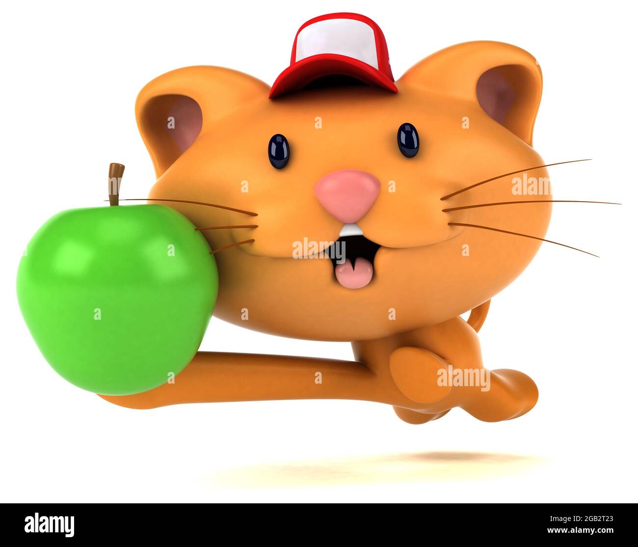 Fun cat - 3D Illustration Stock Photo - Alamy