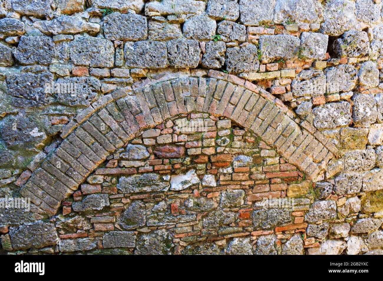 Bricked archway in a wall Stock Photo - Alamy